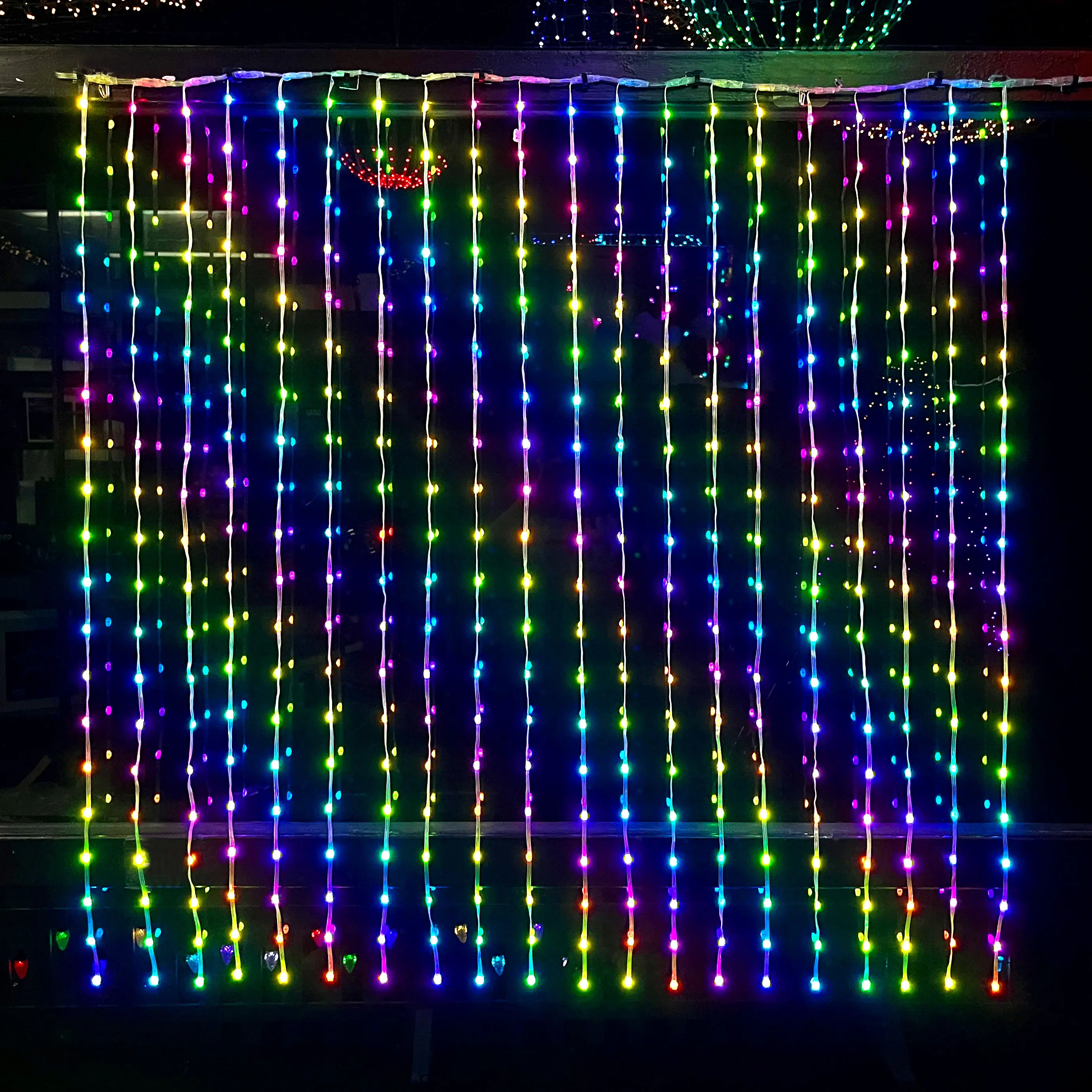 App Control Christmas Smart Rgb Pixel 1*1m 2*2m 400l Curtain Fairy ...