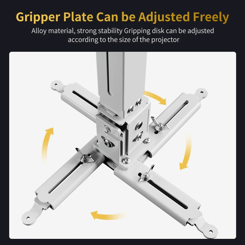 Universal Projector Ceiling Mount Bracket Adjustable Aluminum Alloy ...