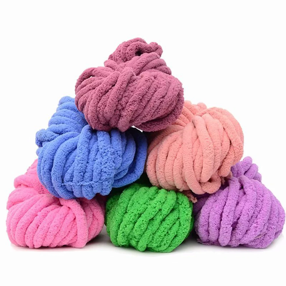 20mm Multi-Color Chunky Crochet Yarn Knitting Woven Blanket Core Strip ...