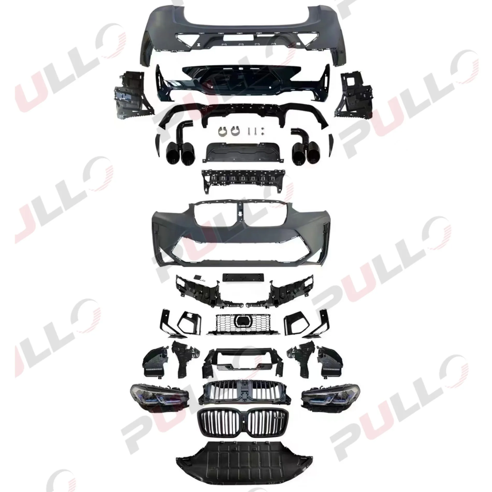 car bumpers grille headlights rear diffuser for BMW X4 G02 2018-2021 ...
