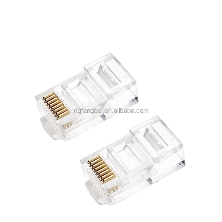 Modular Connector Plug Cat6 Utp 8p8c Rg45 Rj 45 Rj45 Pass Through Ez ...