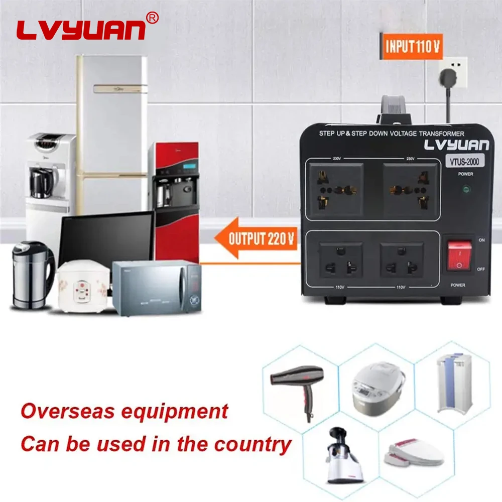 Alibaba.com: LVYUAN 2000W Voltage Converter 220V to 110V Step Up Down ...