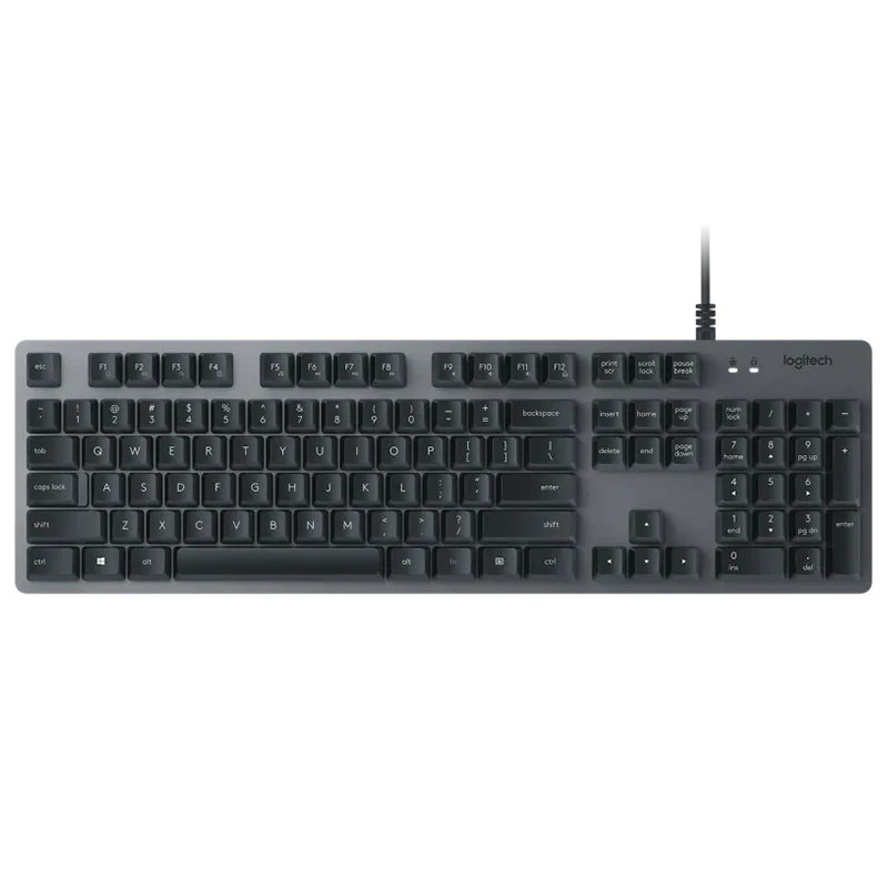 Logitech Original K840 Aluminum Wired Mechanical Keyboard 104Keys Full ...