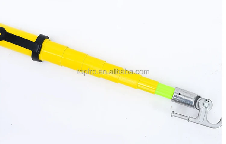 Triangle Fiberglass FRP High Voltage Telescopic Hot Stick Operating Rod ...