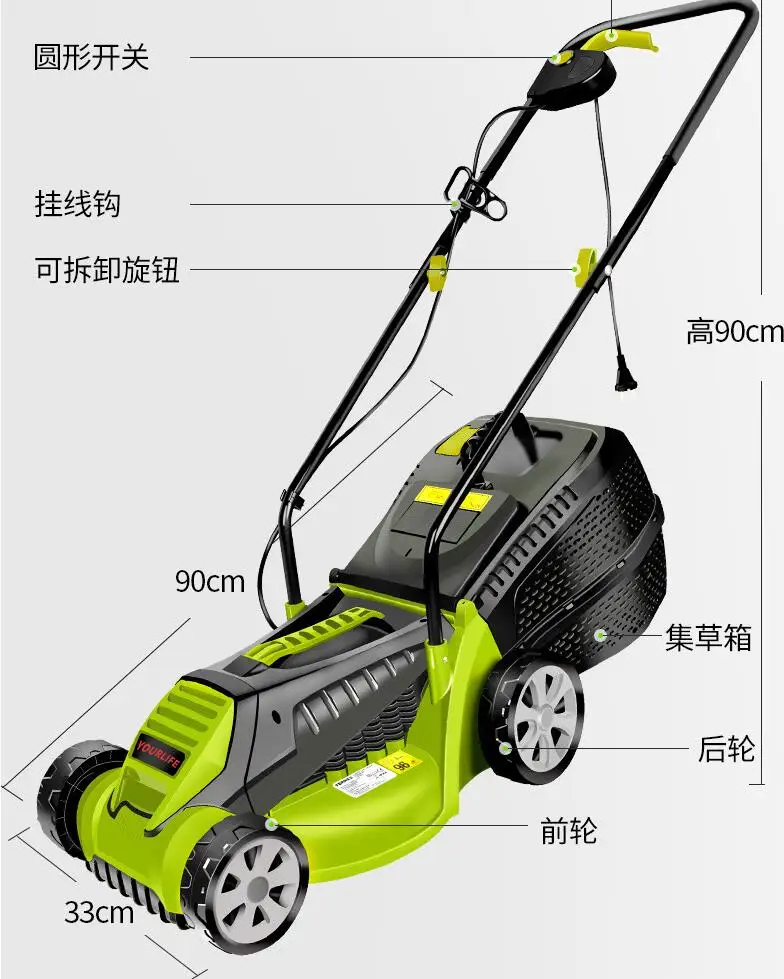1600W Electric Push Lawn Mower Cordless & Customizable ODM | Wholesale