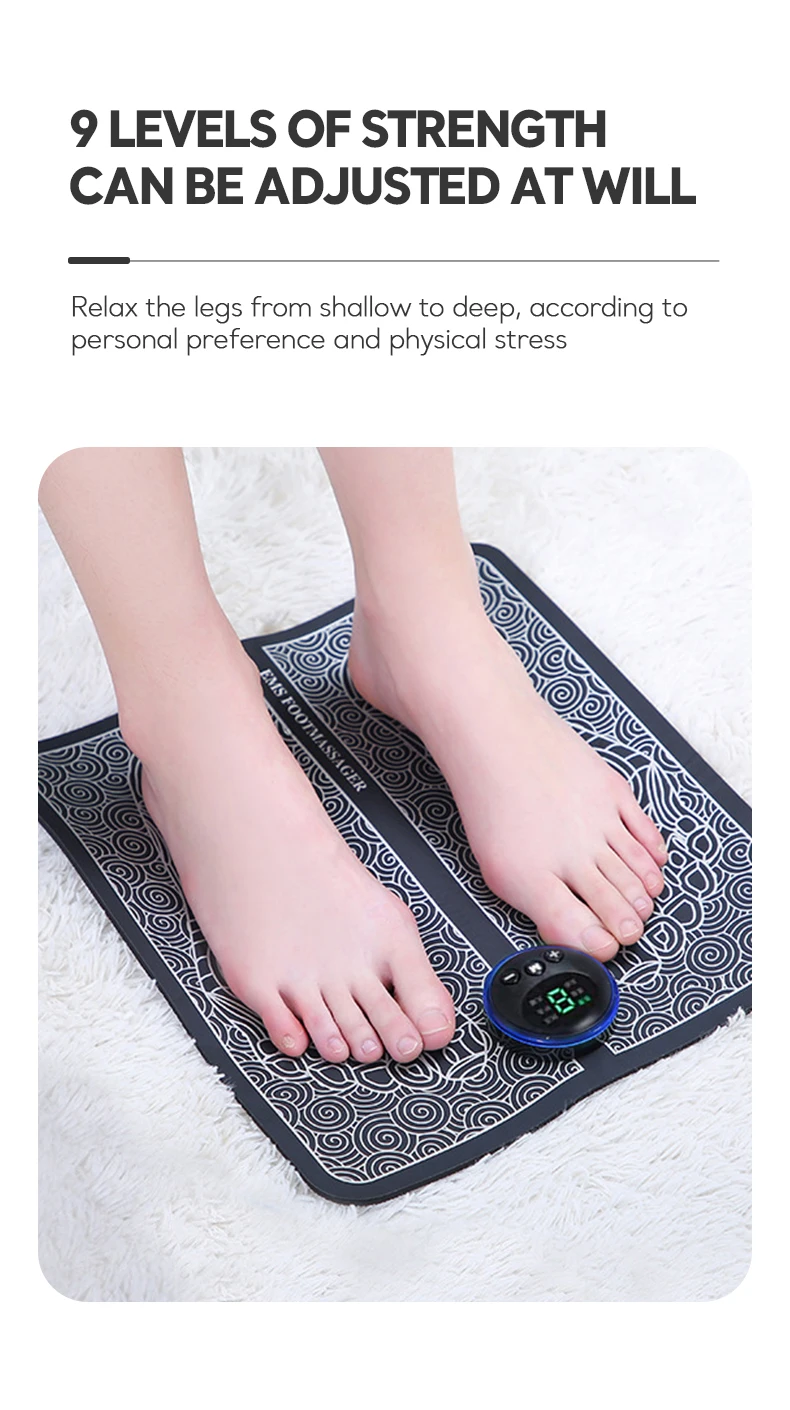 Factory Price Ems Folding Foot Massage Pad Cushion Mat For Foot Massage ...