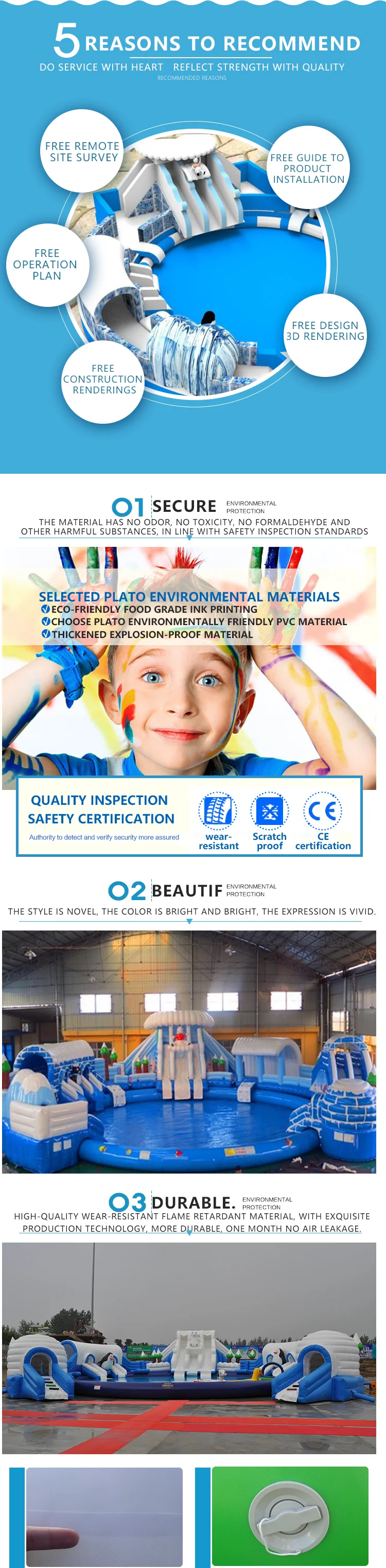 Red Dragon Pool Inflatable Amusement Park Equipment With Pool & Slide ...