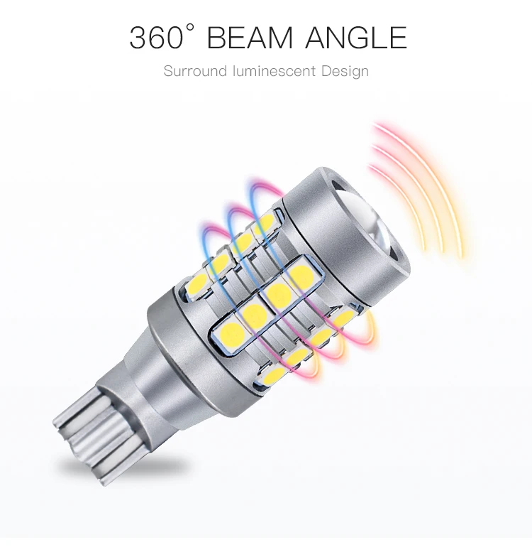 Super Bright White T15 T16 W16W 3030 28SMD LED Car Auto Reverse Light ...