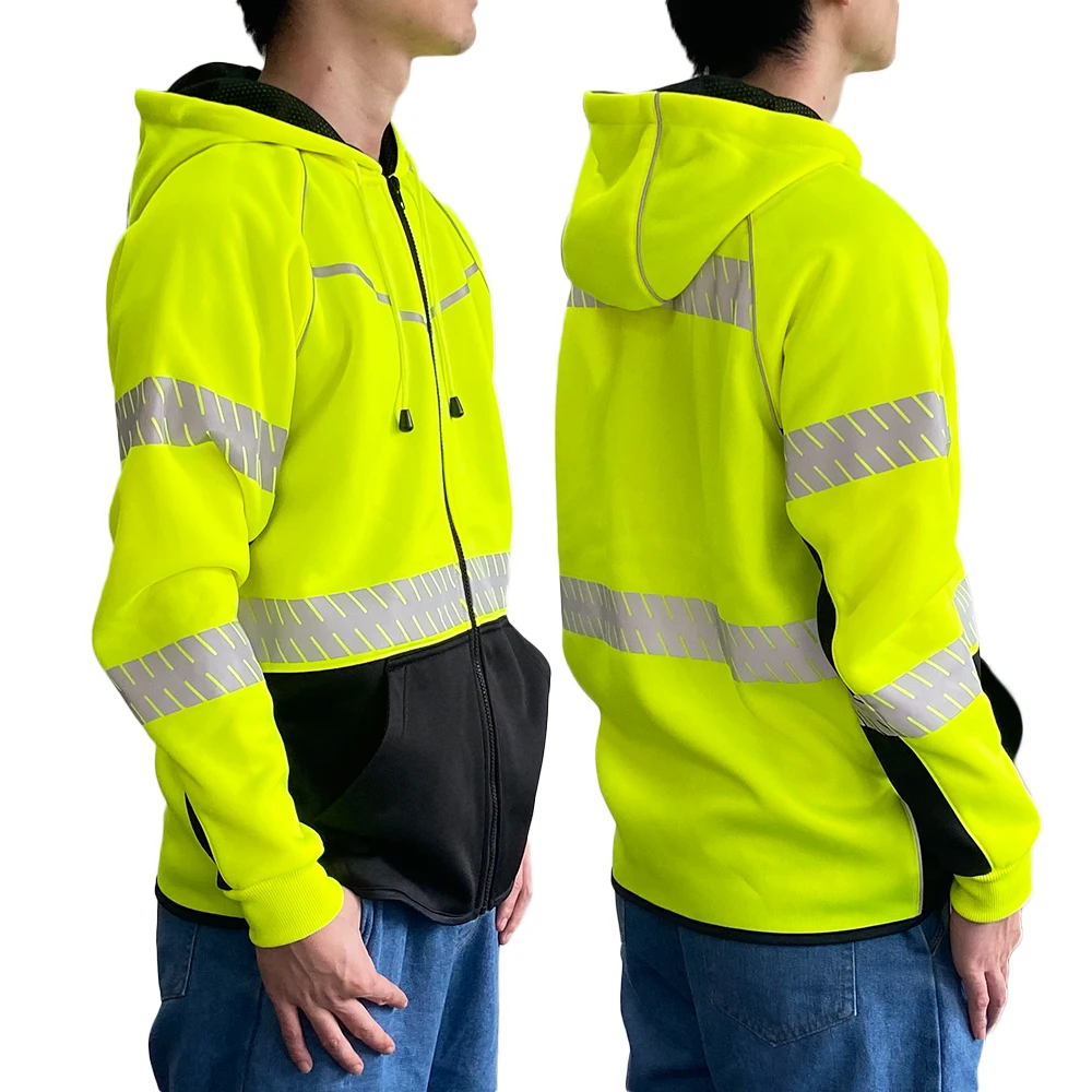 Reflective Winter Safety Construction Sweatshirts Work Clothing ...
