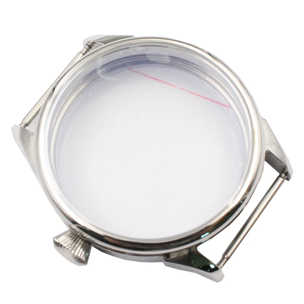 42mm Stainless Steel Watch case Fit Eta6497 6498 ST3600 Manual Movement ...