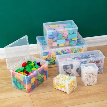 Plastic Rectangular Transparency Kids Stackable Organizer Toy Lego ...