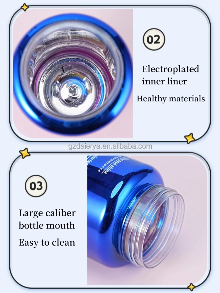 Electroplated Water Bottle Plastic Water Bottles Wholesale 500ml Sport ...