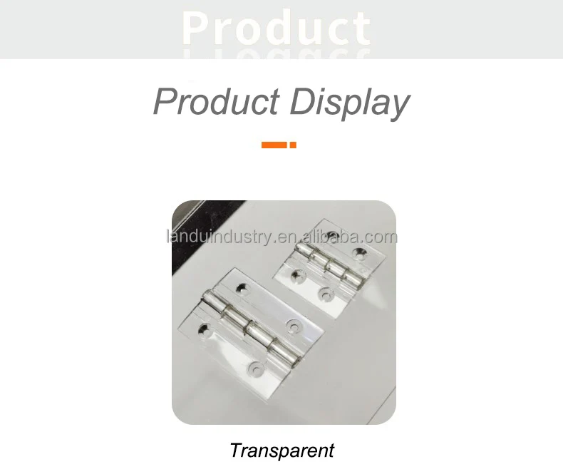 LANDU Clear Transparent Plastic Hardware Mini Acrylic Hinges for Box ...