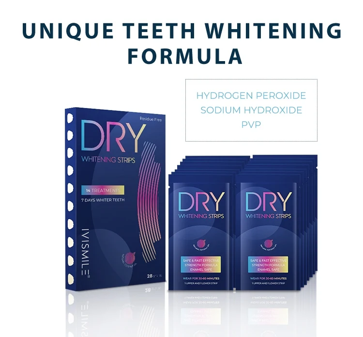 Wholesale Professional Whitening Tooth Dry Private Label White Strips ...