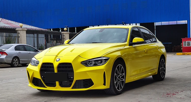 Front Bumper Side Skirts Rear Diffuser Hood Bonnet For Bmw 3 Series F30 Upgrade To New M3 M4 G80 ...