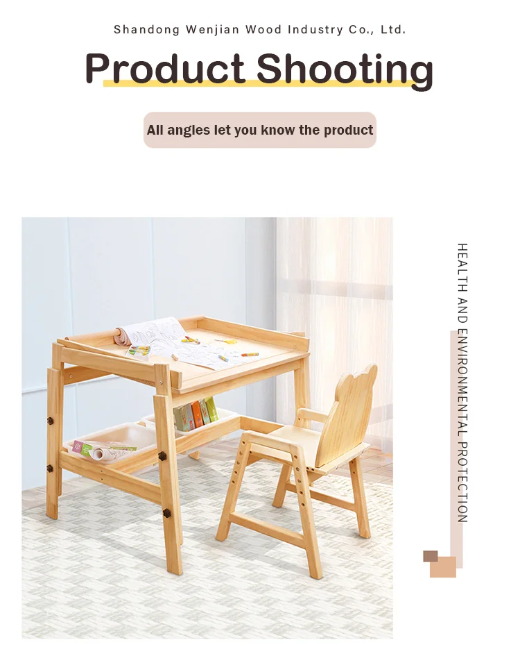 Solid Wood Preschool Tables And Chairs For Activity And Play Game ...