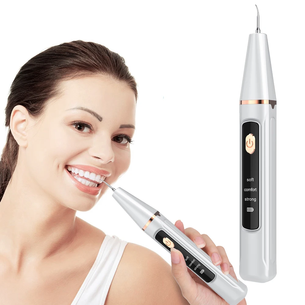 3 Modes Remover Electric Tooth Scaler Cleaner Ultrasonic Tooth Cleaner ...