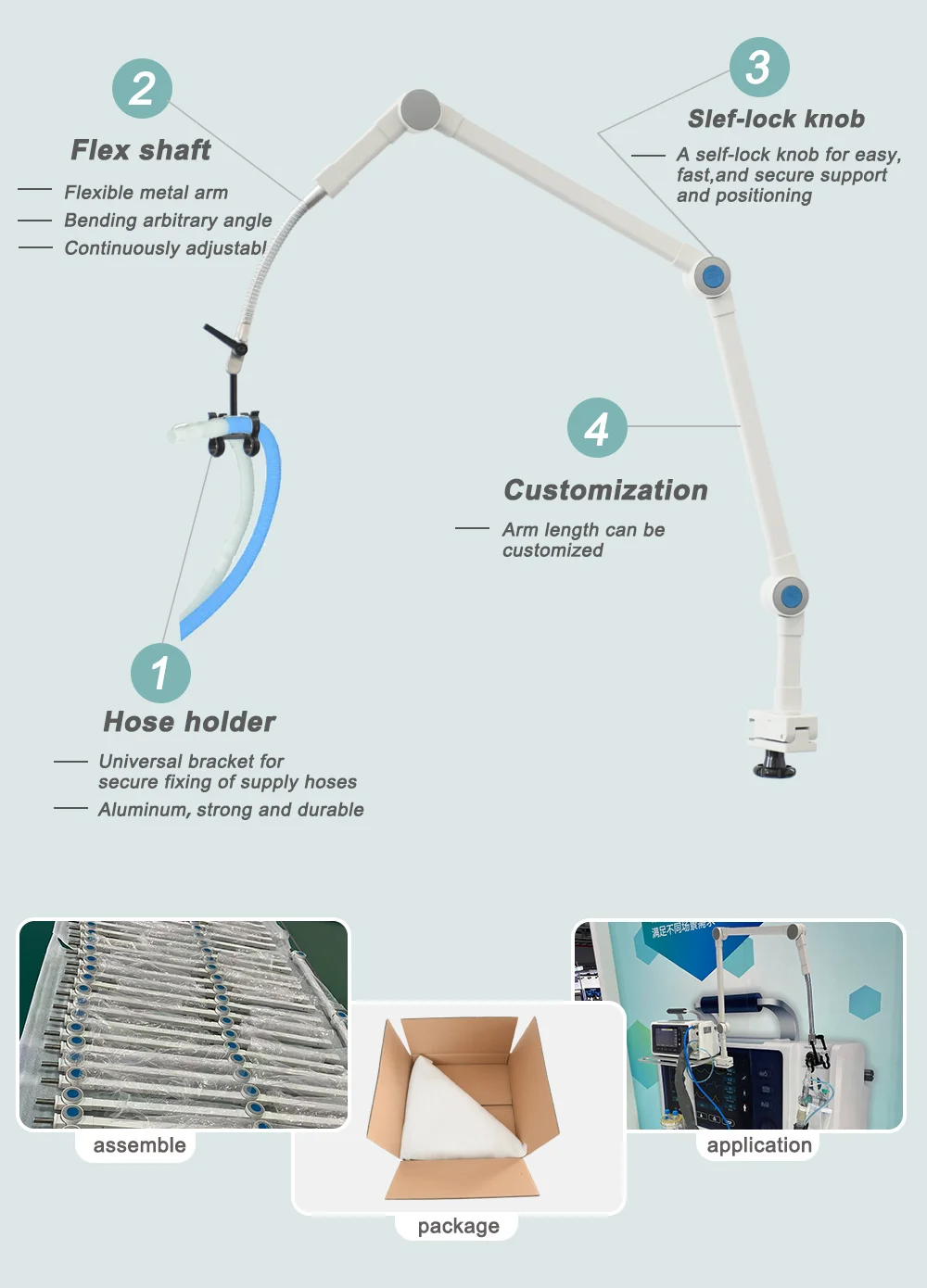 WEIYE Anesthesia Ventilator Circuit Holding Arm Breathing Machine ...