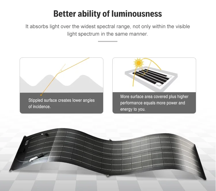 Small Rollable Amorphous Full Flexible Solar Panel Silicon Customized ...