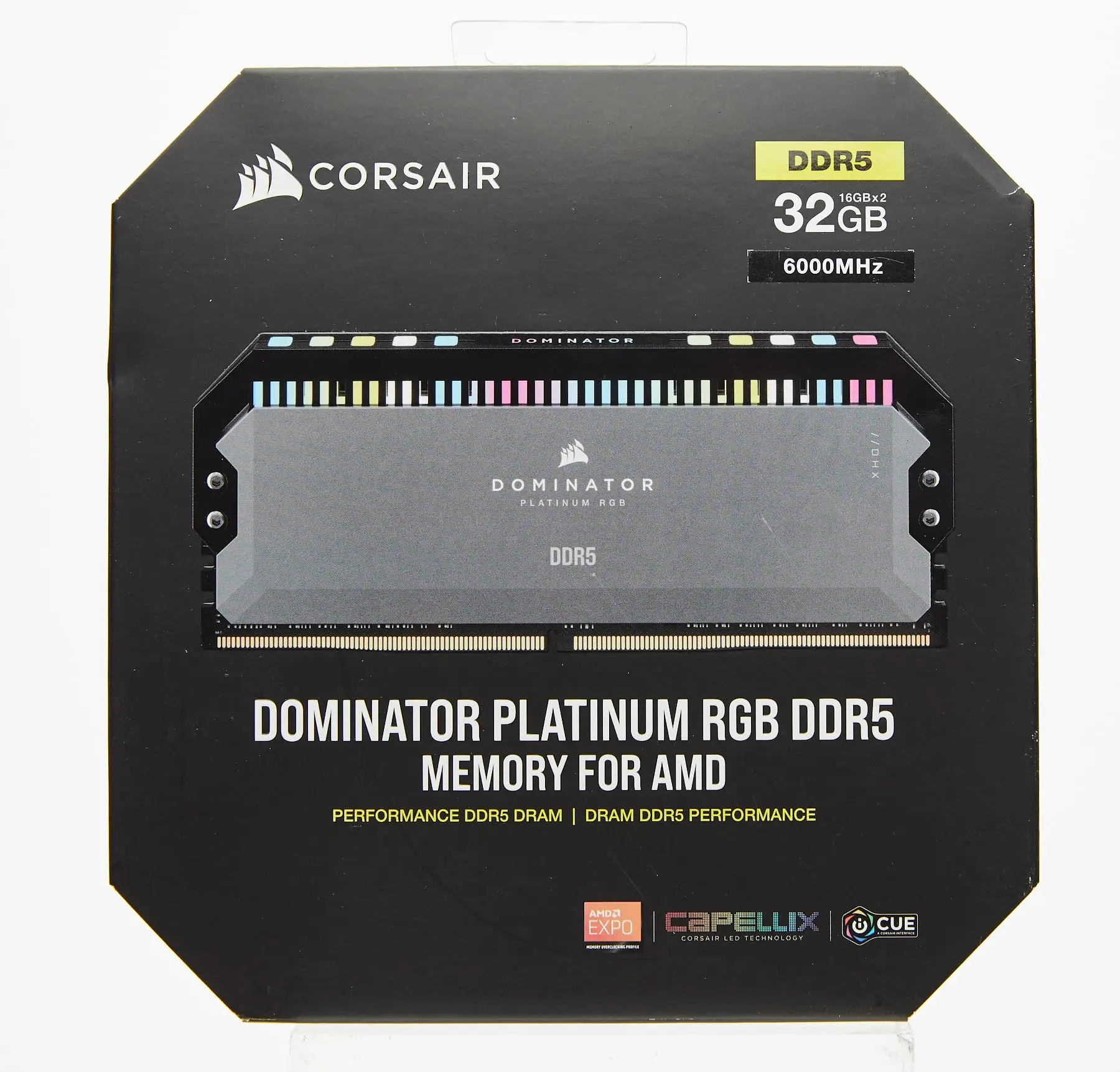 Corsairs CMT Black/White Ddr5 6400MHz 16GX2 RGB Desktop Computer Memory ...
