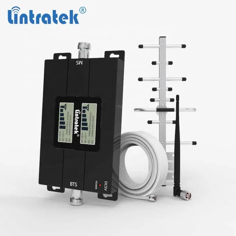 Full Set Mobile Network 2g 3g 4g Signal Booster Repeater Tri Band 850 ...