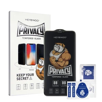 Heybingo Clear Anti-dust Glass Screen Protector Privacy For Iphone X 6 ...