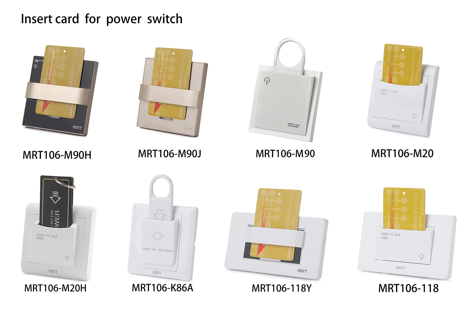 MRT Energy Saving Magnetic Key Card Switch AC220V 40A for Hotels - CE ...