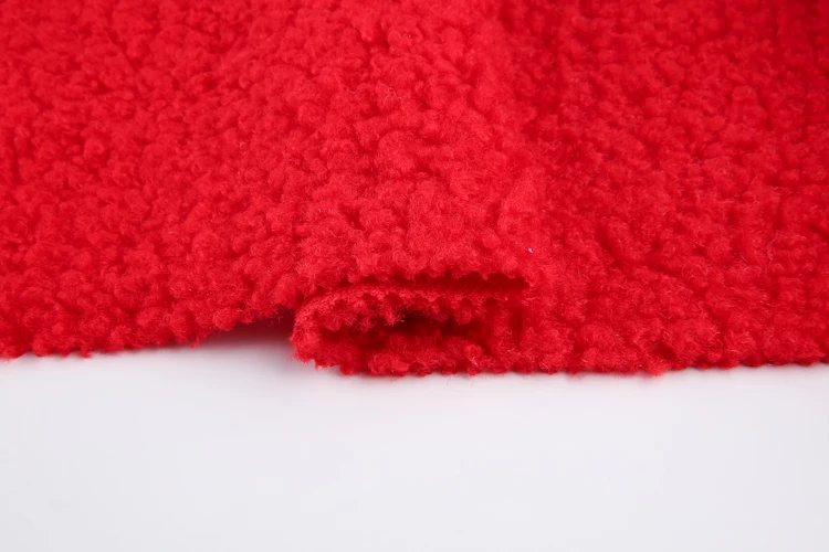 320GSM Plain Dyed 100% Polyester Teddy Fleece Brushed Velvet Fabric ...