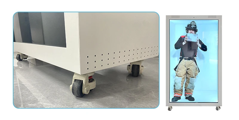86 Inch Human Size Interactive 3d Hologram Box Transparent Lcd Showcase ...