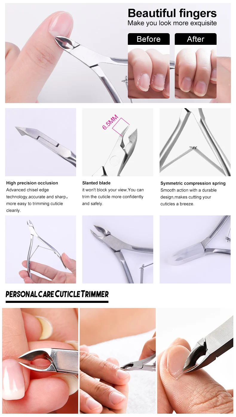 Professional Manicure And Pedicure Tool Double Spring Stainless Steel ...