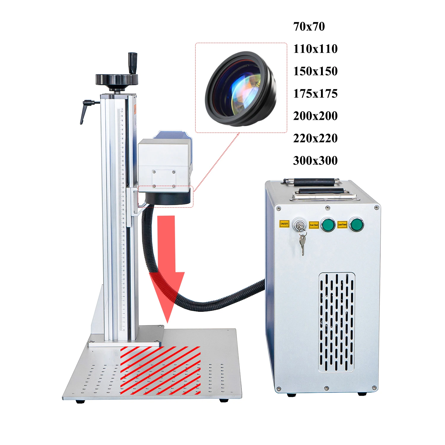 Wavelength 1064nm Ftheta Scan Lens 112*112 200*200 300*300 Fiber Ftheta ...