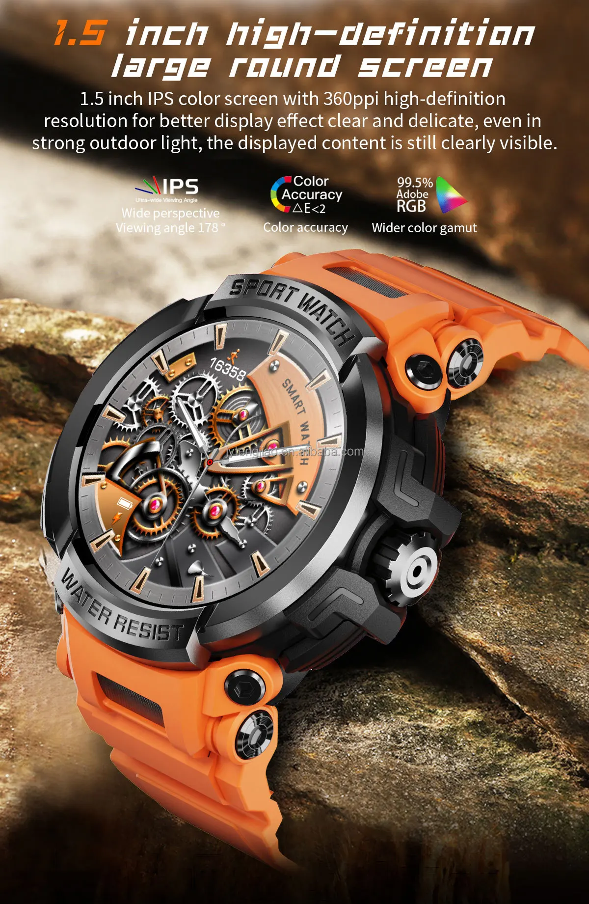 2024 Newest T 90 Smartwatch 1.5 Inch Hd Large Screen 600 Mah Big ...