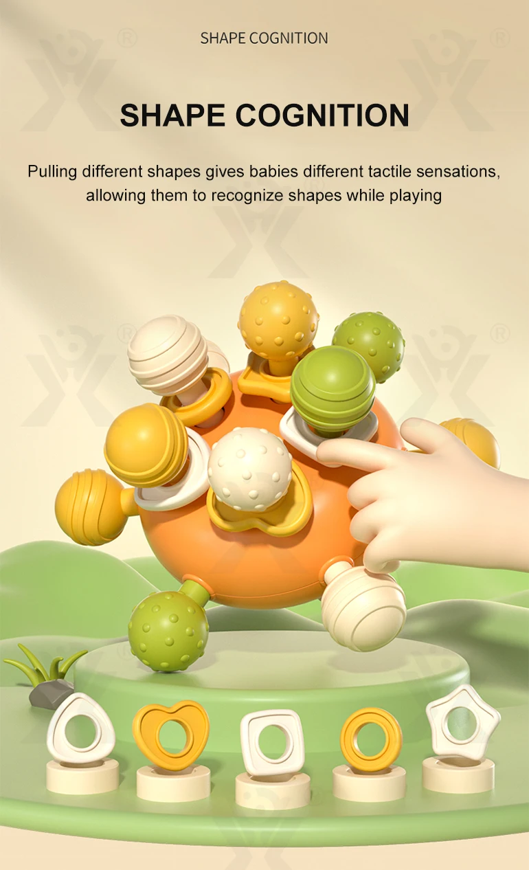 Chengji Infant Chewable Toys Sensory Silicone Hand Grabbing Ball ...