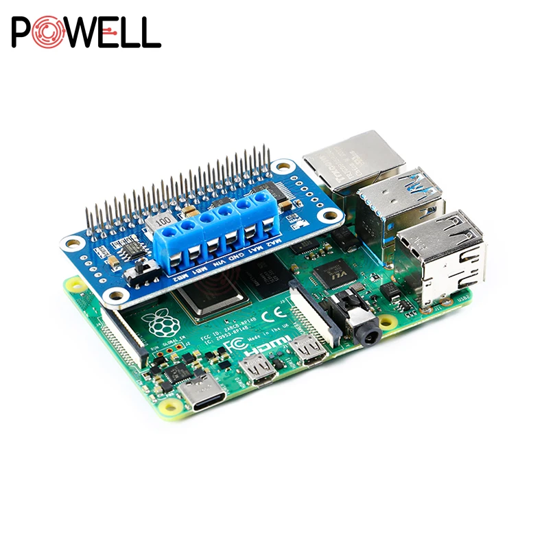 Raspberry Pi 4th Generation 3b+ TB6612FNG Expansion Board Module DC Motor Driver Board I2C ...