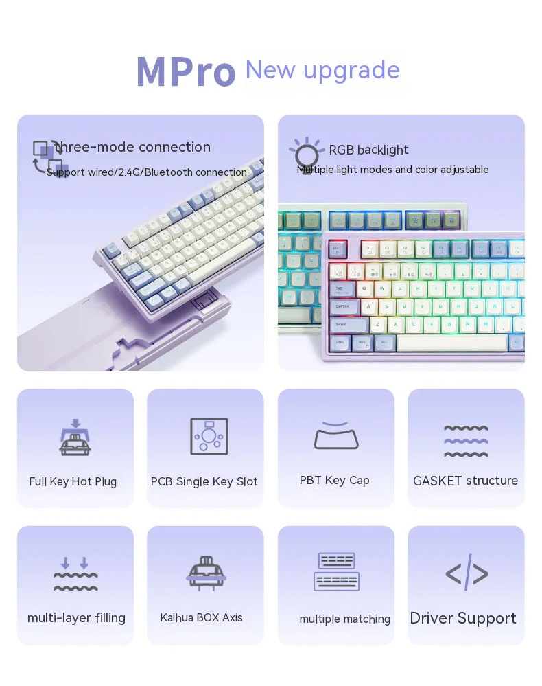 Professional 83 Key Rgb Backlit Mechanical Gaming Keyboard Usb Wired ...