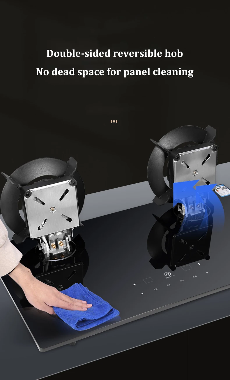 Flip Top Gas Cooker Touch Screen Electric Smart Timer Gas Cooktops ...