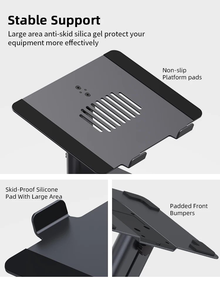 15W Wireless Charger Laptop Elevator Stand - Adjustable & Stylish