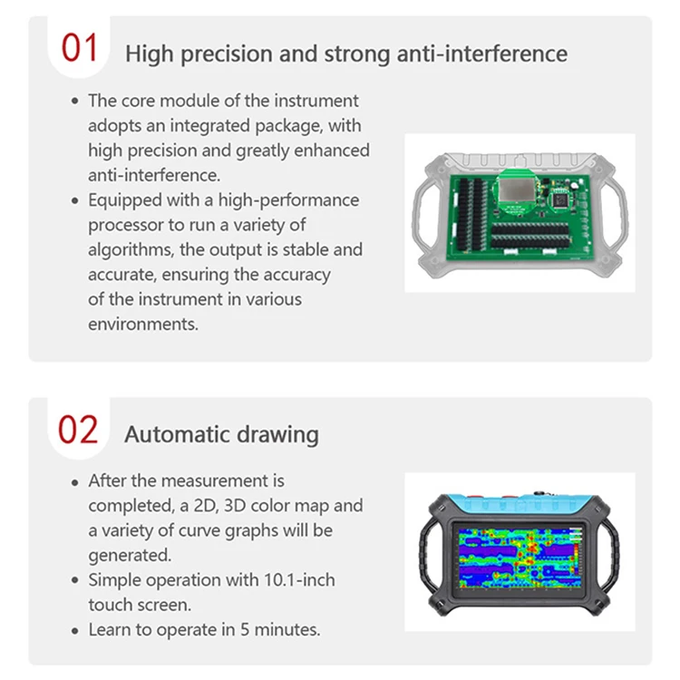 Admt Resistivity Survey Instrument Maximum 5000m Deep Depth For Gas ...