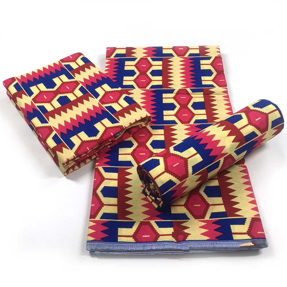 Hot Selling Kente Design Wax Printing 100 Cotton African Print Fabric
