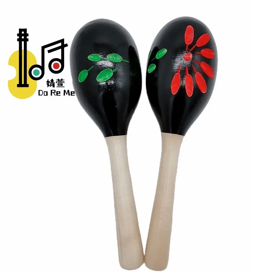 Children's Bulk Wooden Maracas Percussion Instrument Hand Hold Musical ...
