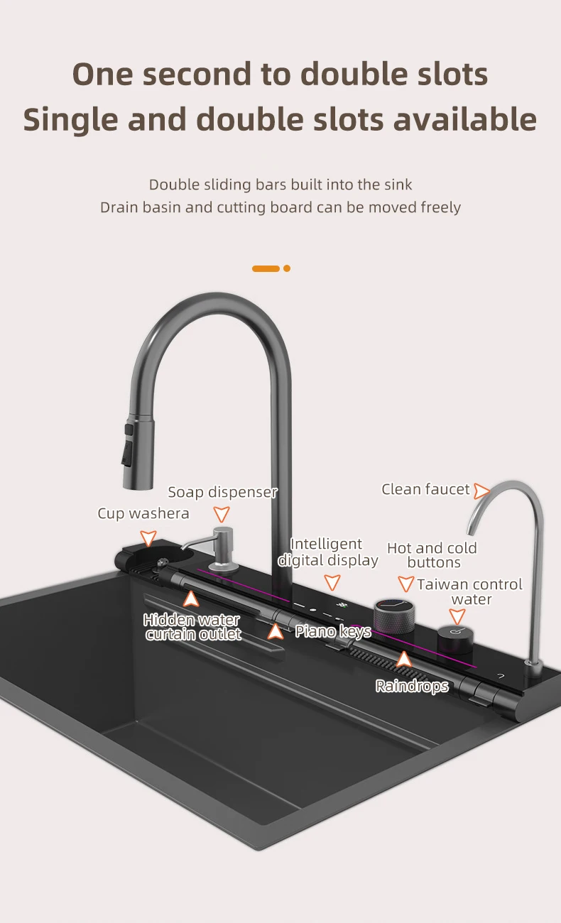 Luxury Kitchen Sinks - 304 Stainless Steel Multifunctional