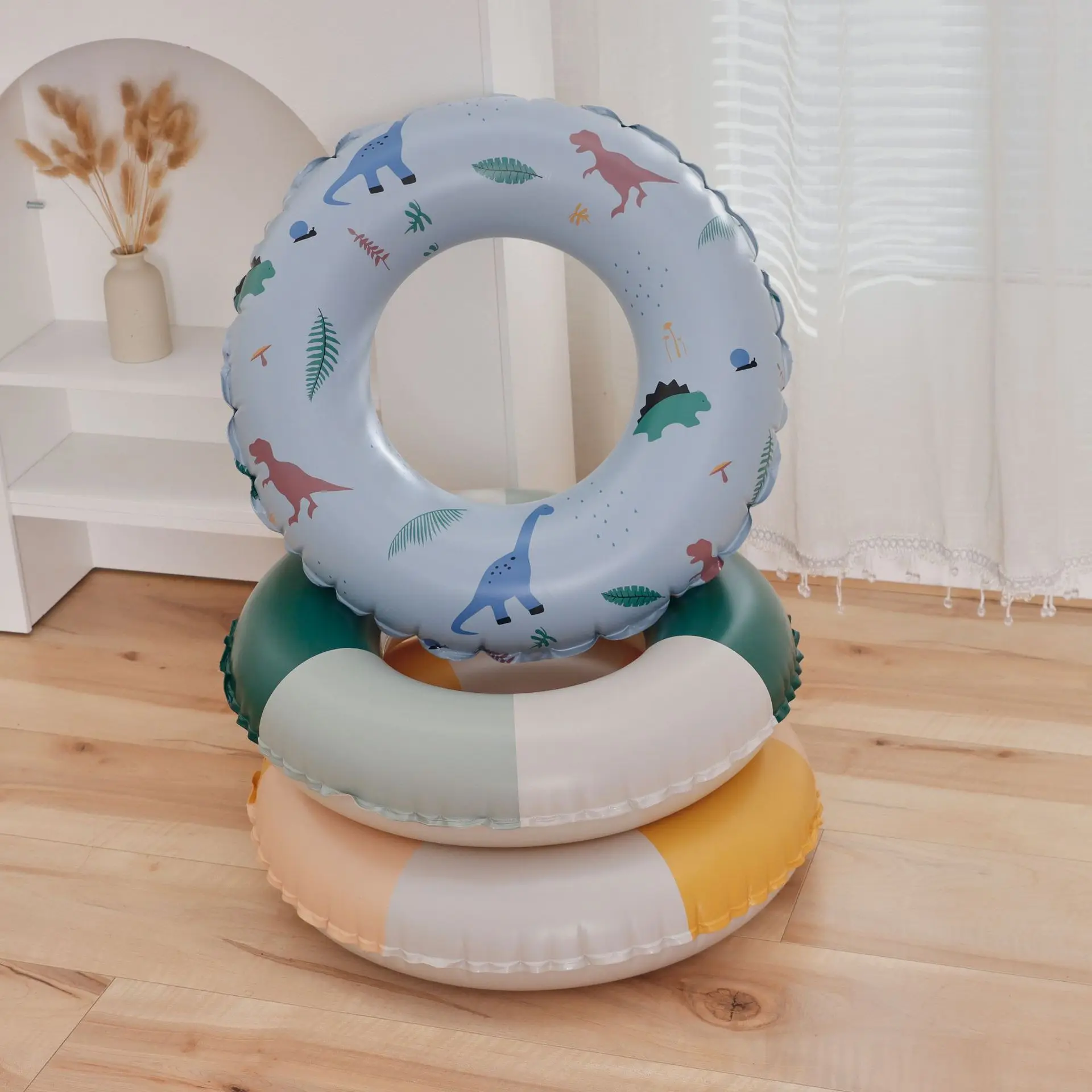 Wholesale Kids Pvc Inflatable Swimming Ring Float Stripe Design ...