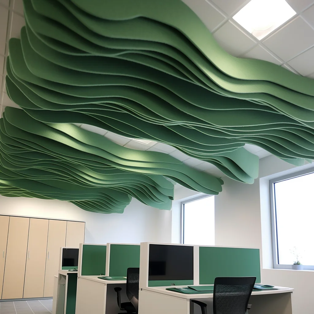 Customized Art Foam Space Ceiling Soundproofing Polyester Hanging ...