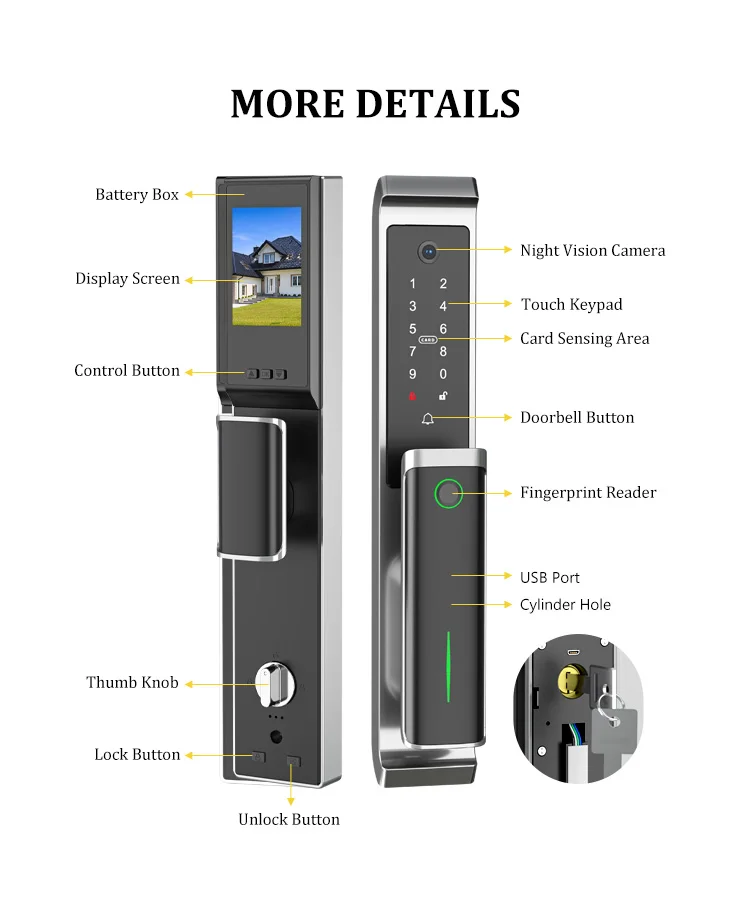 Tropernic Ttlock Camera Doorbell - Smart Fingerprint Lock