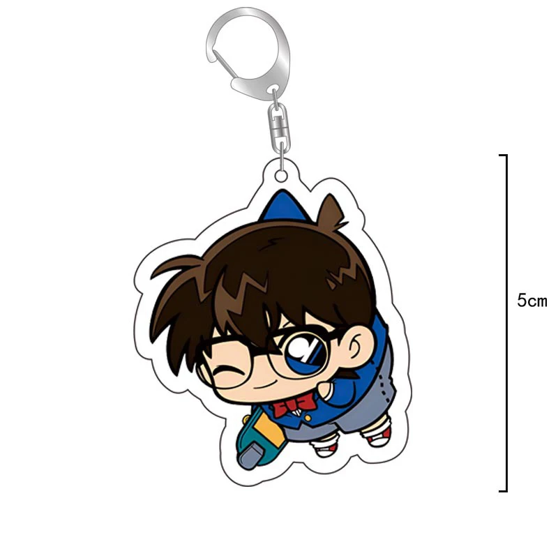 Cartoon Cute Detective Conan Plastic Key Chain With Wrist Strap Bag Key ...
