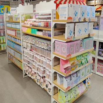 Gondola Shelving Units Used For Miniso Wooden Display Shelf Miniso ...