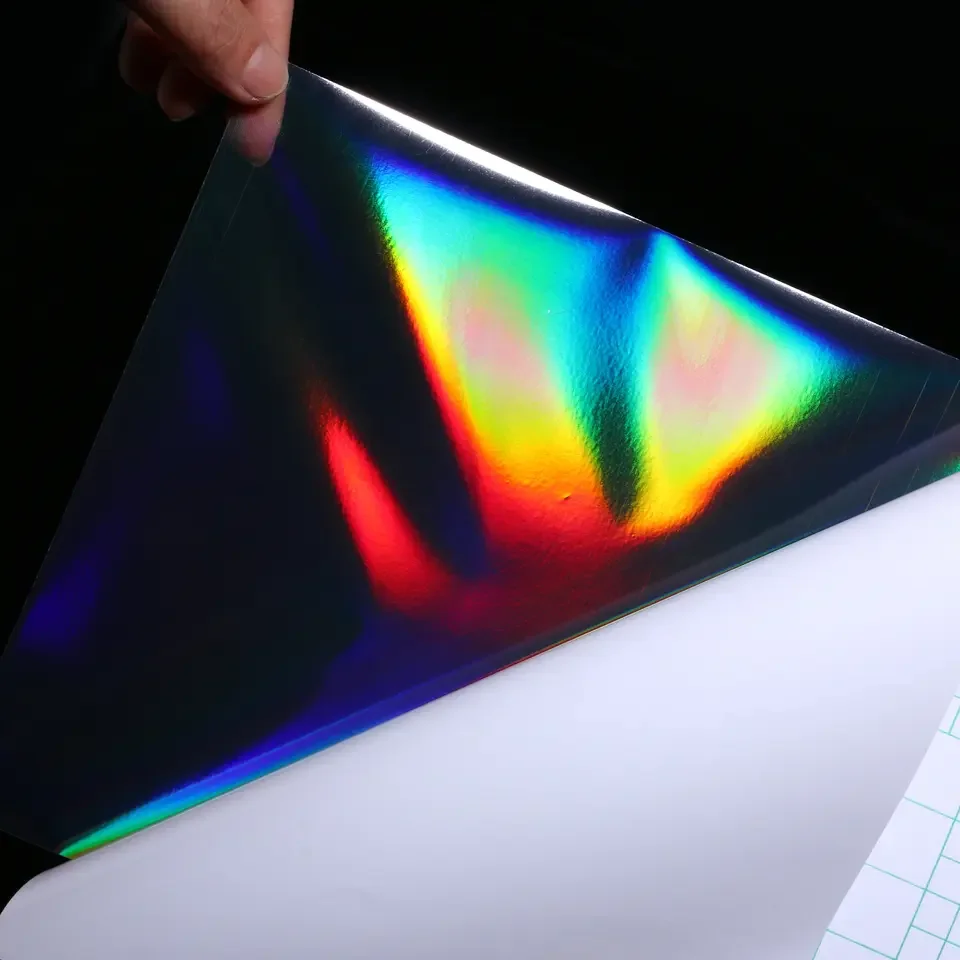 Single Sided Sticky Lamination Top Layer Holographic Dots Self-adhesive ...