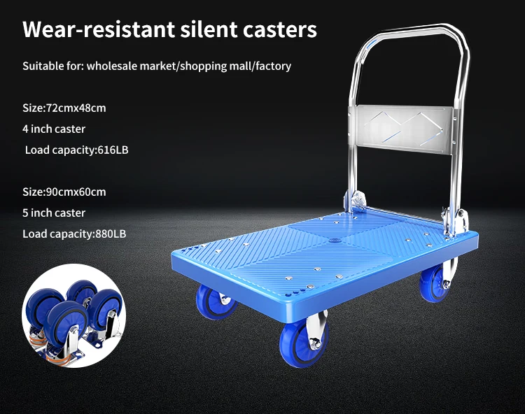 150kg Foldable Dolly Cart Hand Truck Trolley Platform Structure Hand ...