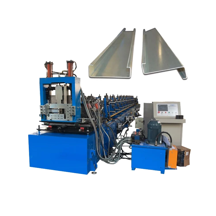Heavy duty CZ purlin automatic roll forming machine US area automatic purline roll forming ...