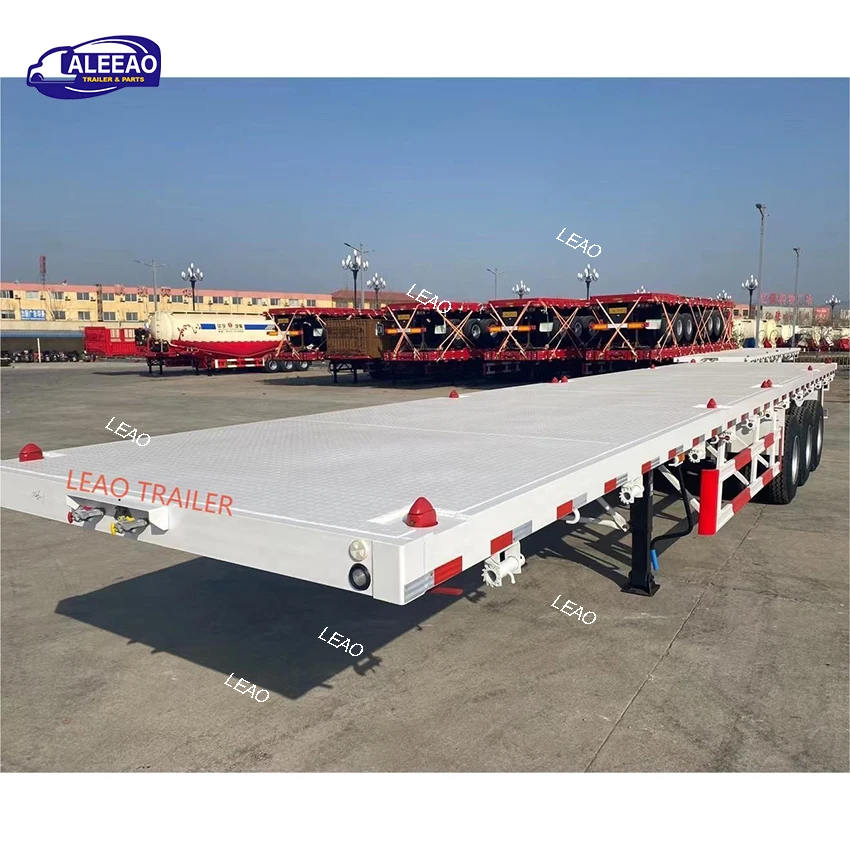 Shipping 20ft 40ft 50ft 53ft 40 Feet 2 3 4 5 Axles Flatbed Semi Truck ...